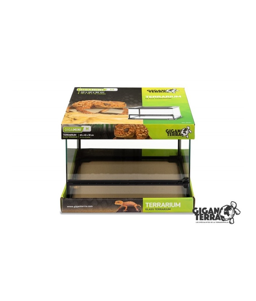 Terrarium en verre Giganterra taille M 40x40x30 centimètres