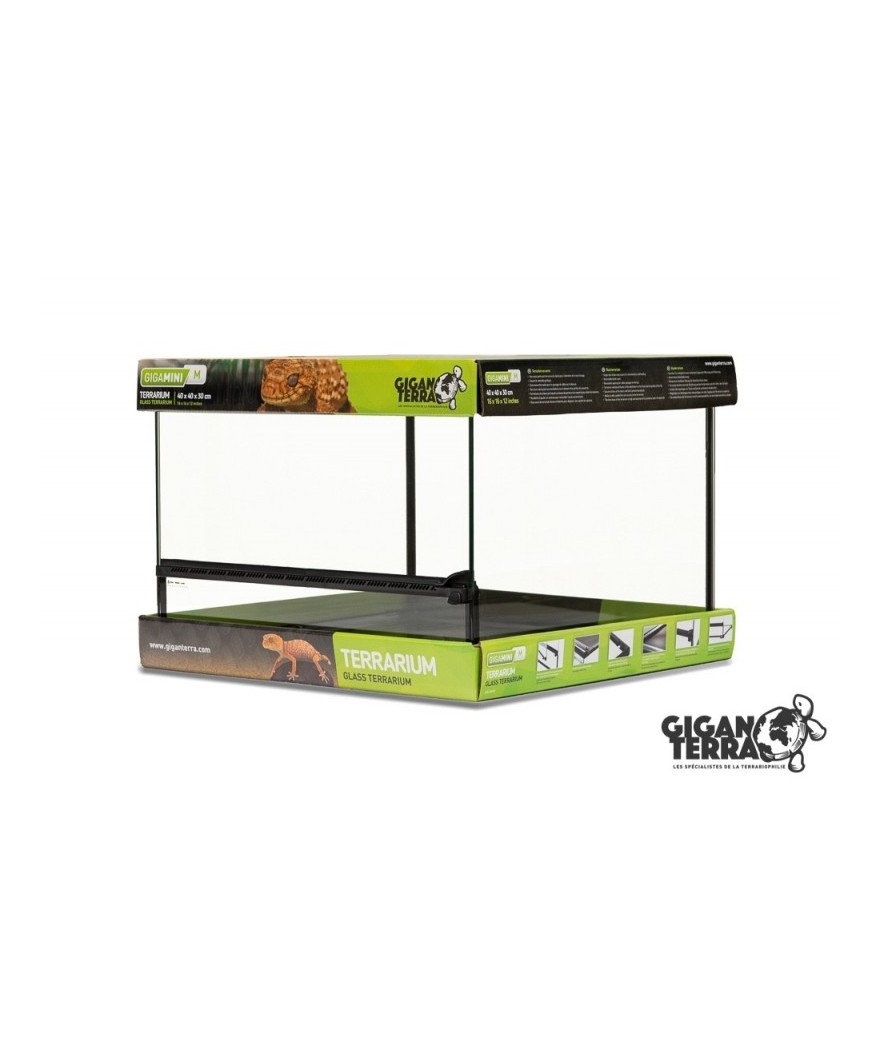 Terrarium en verre Giganterra taille M 40x40x30 centimètres