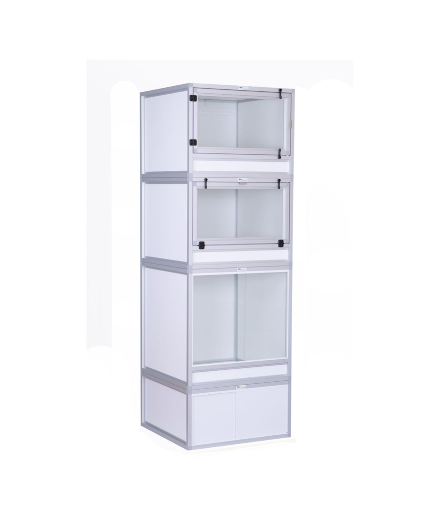 Placard à portes coulissantes 60x60cm pour terrarium Aluracks - FG reptiles